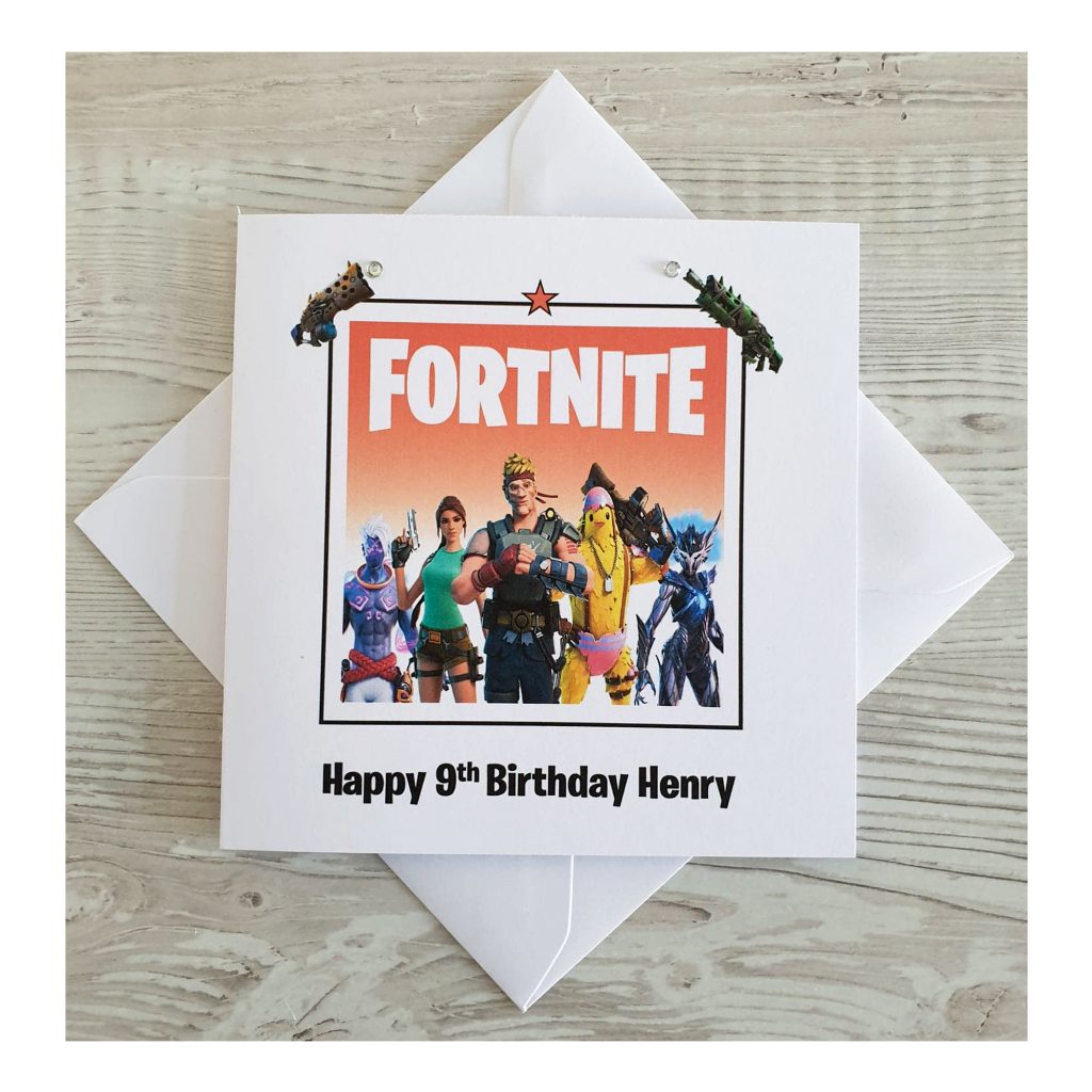 Personalised Fortnite Birthday Card - Handmade - Free P&P